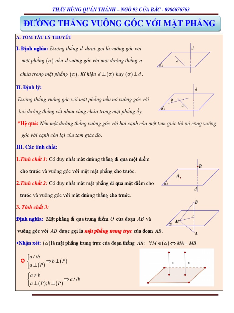 ĐT Vuông Góc MP: Khám Phá Định Nghĩa, Tính Chất và Ứng Dụng