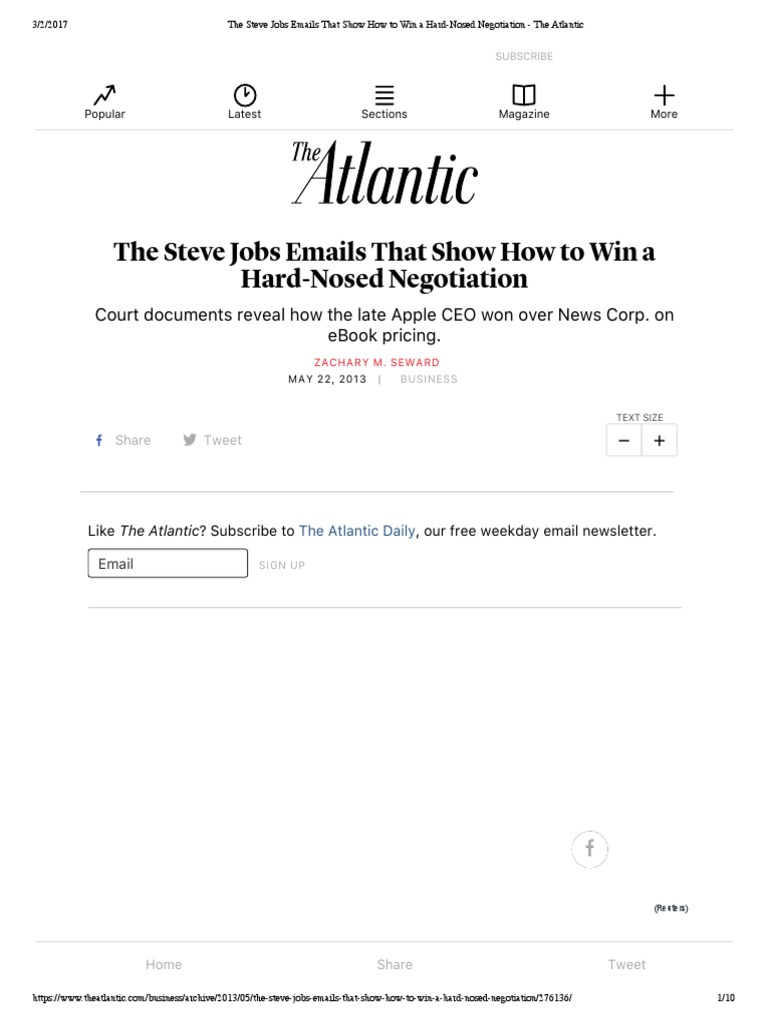 The Steve Jobs Emails That Show How To Win A Hard-Nosed Negotiation ...
