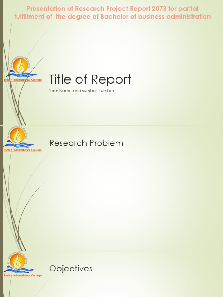 Report Presentation Guide | PDF | Art