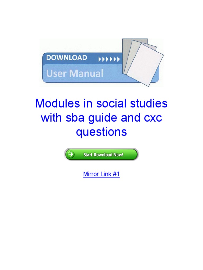 Dokumen - Tips - Questions With Sba Guide and CXC Modules in Social Studies in Social Studies ...