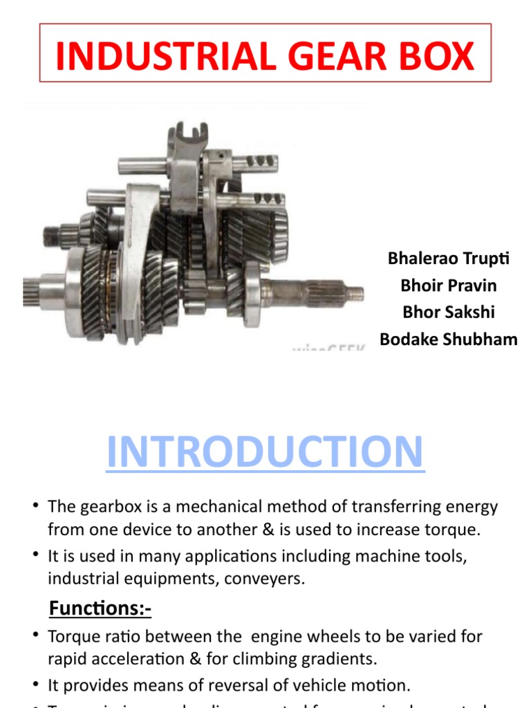INDUSTRIAL GEAR BOX DISASSEMBLY | PDF | Transmission (Mechanics) | Machines