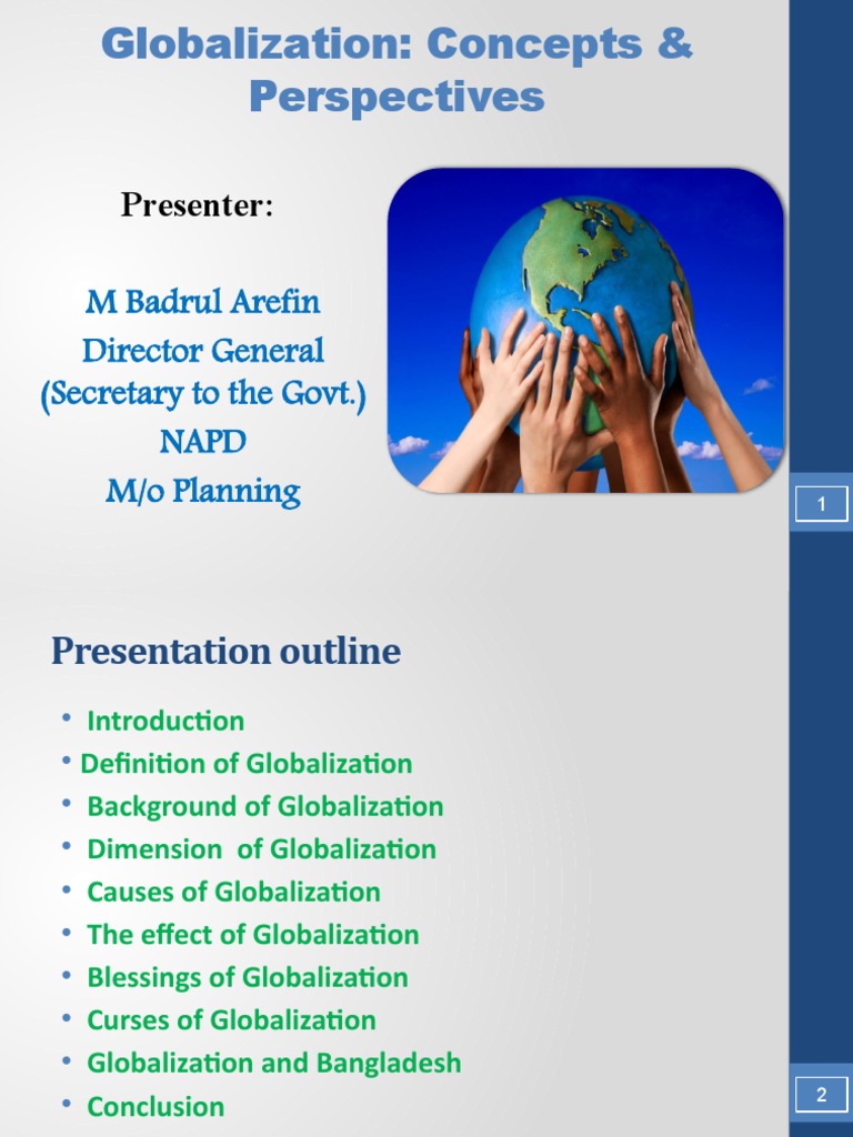Presenter:: M Badrul Arefin Director General (Secretary To The Govt.) Napd M/o Planning | PDF ...