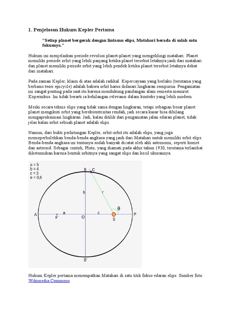 Hukum Kepler | PDF | Sains & Matematika