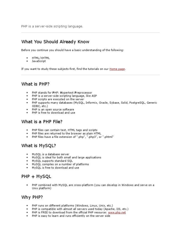 What You Should Already Know Php Is A Server Side Scripting Language
