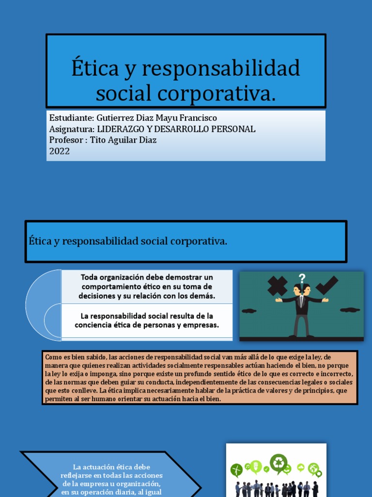 Ética y Responsabilidad Social Corporativa | PDF | Responsabilidad ...