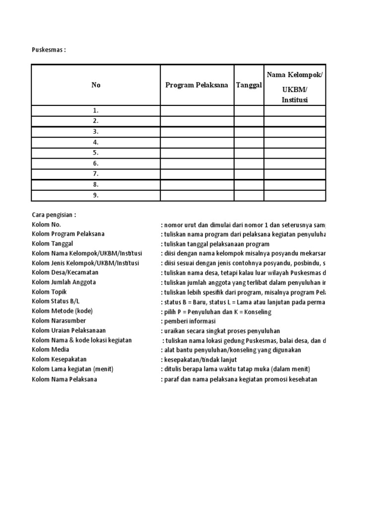 Register Penyuluhan Kelompok | PDF | Karier & Perkembangan | Ilmu Sosial