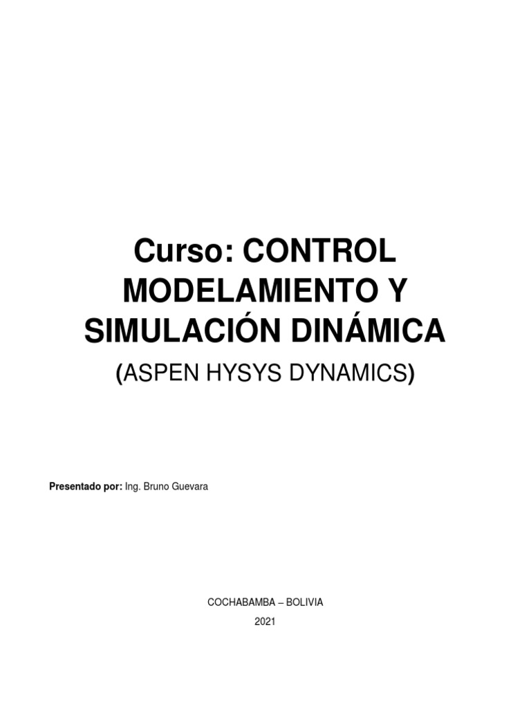 Informacion Aspen Hysys Dynamics | PDF | Simulación | Sistema de control