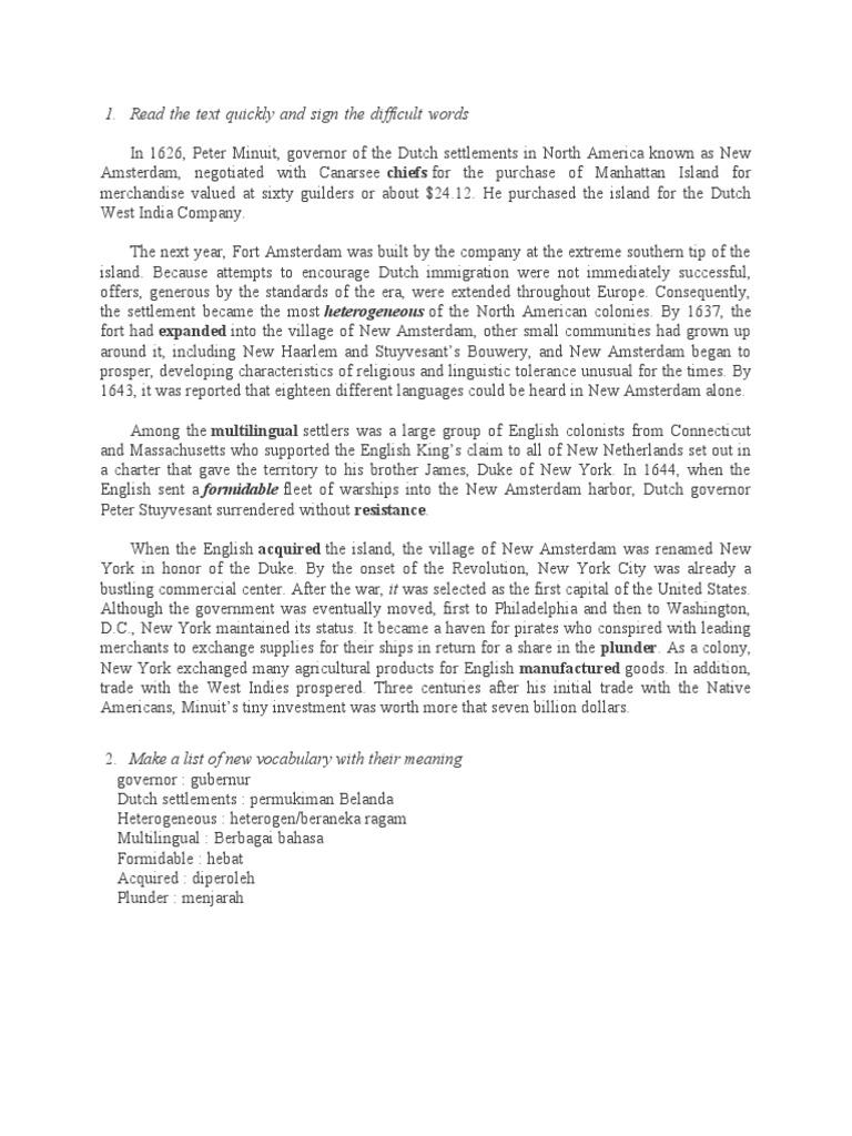 Read The Text Quickly and Sign The Difficult Words | PDF | Netherlands