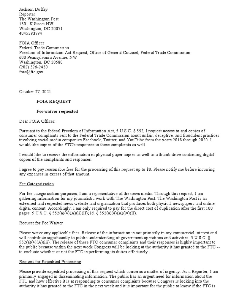 FTC Consumer Complaints | PDF