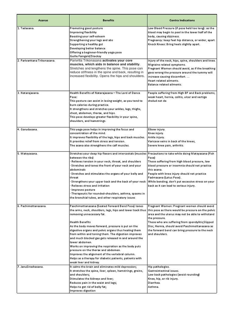 Matrix Asanas | PDF | Abdomen | Asana