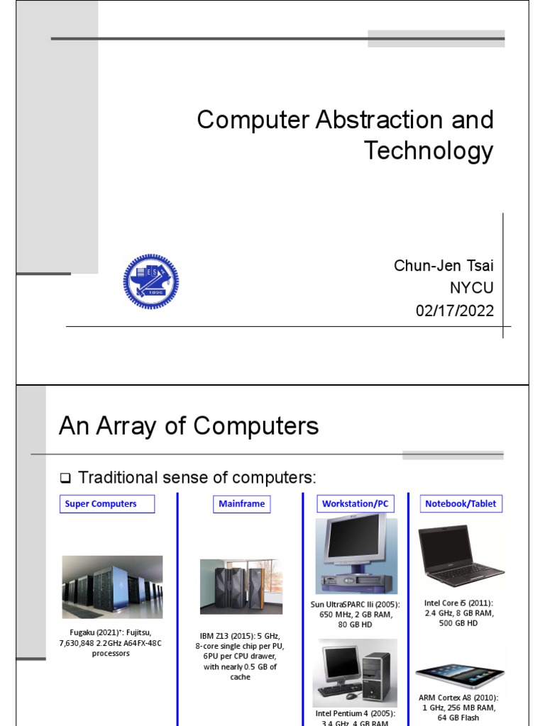 Ico22 - 1 - Computer Abstraction and Technology | PDF | Central ...
