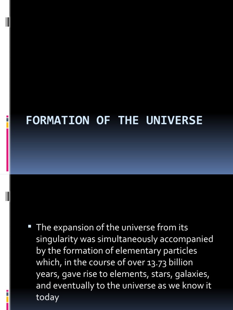 Formation of The Universe | Download Free PDF | Universe | Chronology ...