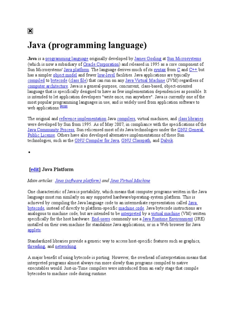 An In-Depth Look at the Java Programming Language: Its Origins, Core Concepts, Syntax and Hello ...