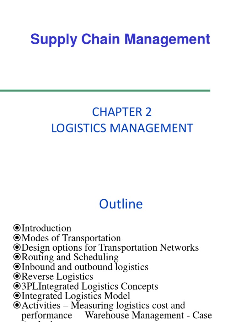 SCM Chapter 2final | PDF | Pallet | Logistics