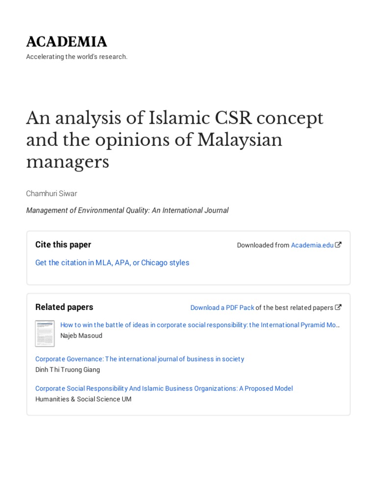 An Analysis of Islamic CSR Concept and t20170104-22273-Kzp06d-With ...