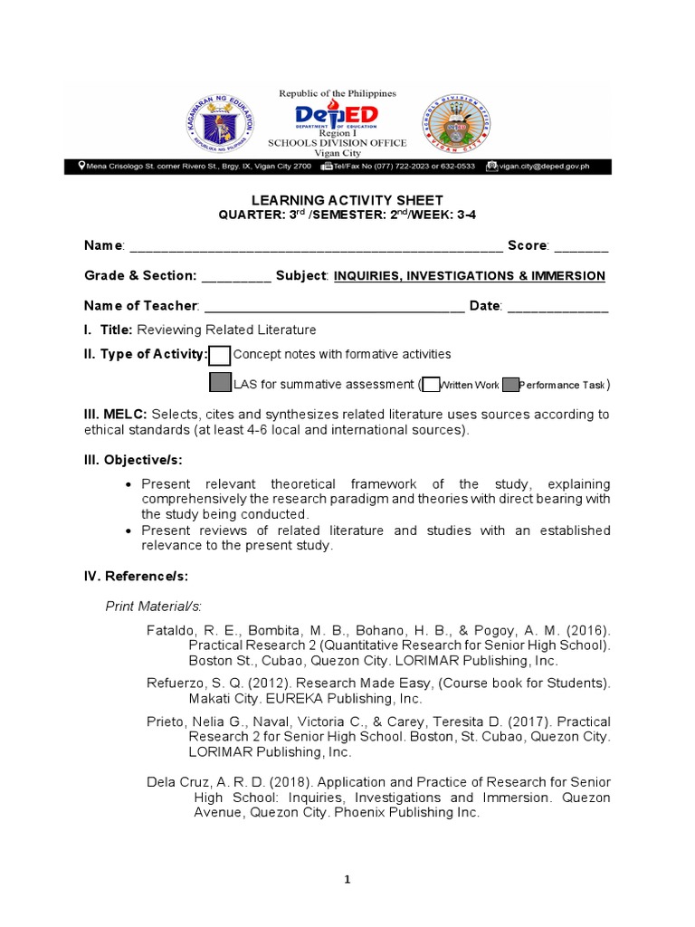 Las III 12 Melc 3 Week 3-4 Perftask | PDF | Theory | Academic Discipline Interactions