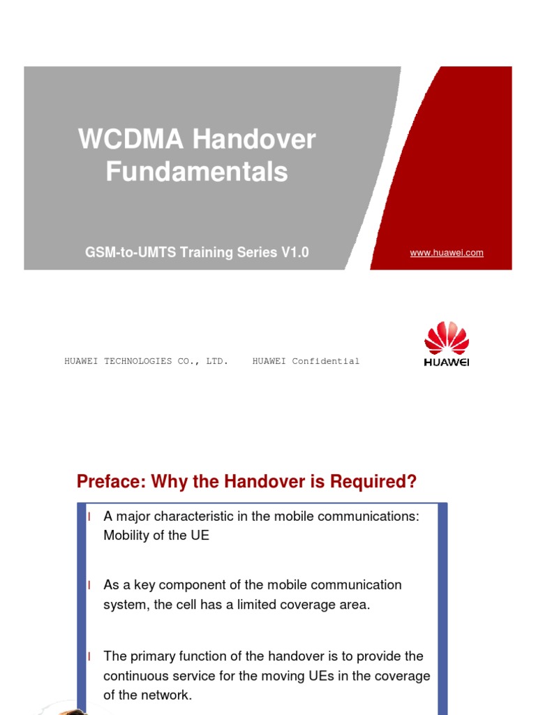 GSM-To-UMTS Training Series - WCDMA Handover Fundamentals - V1 - 0 | PDF