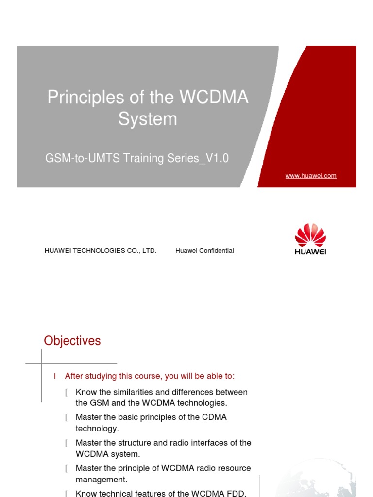 GSM-To-UMTS Training Series - Principles of The WCDMA System - V1 - 0 | PDF