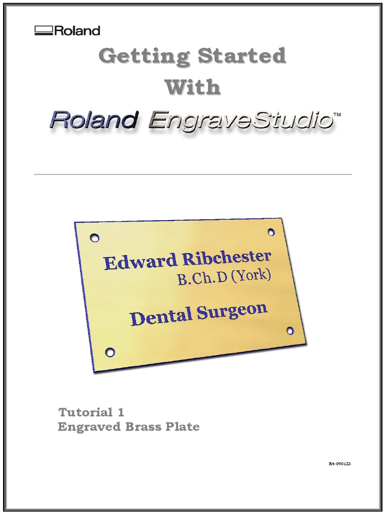 ROLAND ENGRAVER Tutorial1 en | PDF