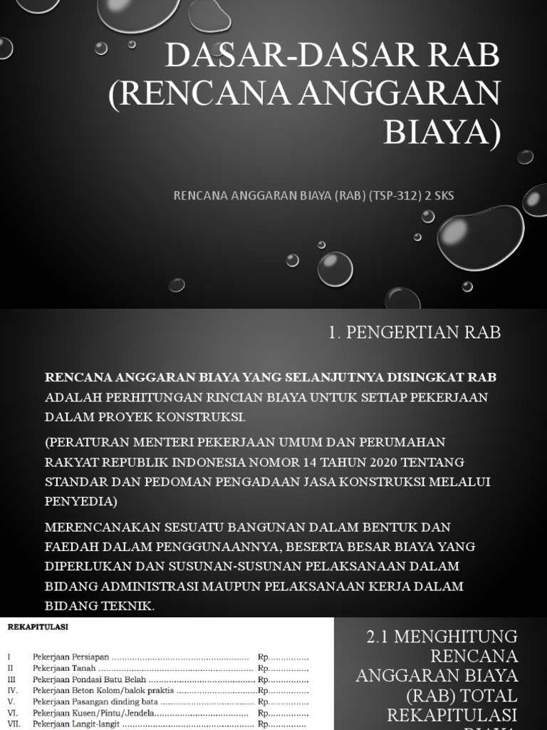 RAB-01 Pengertian RAB | PDF