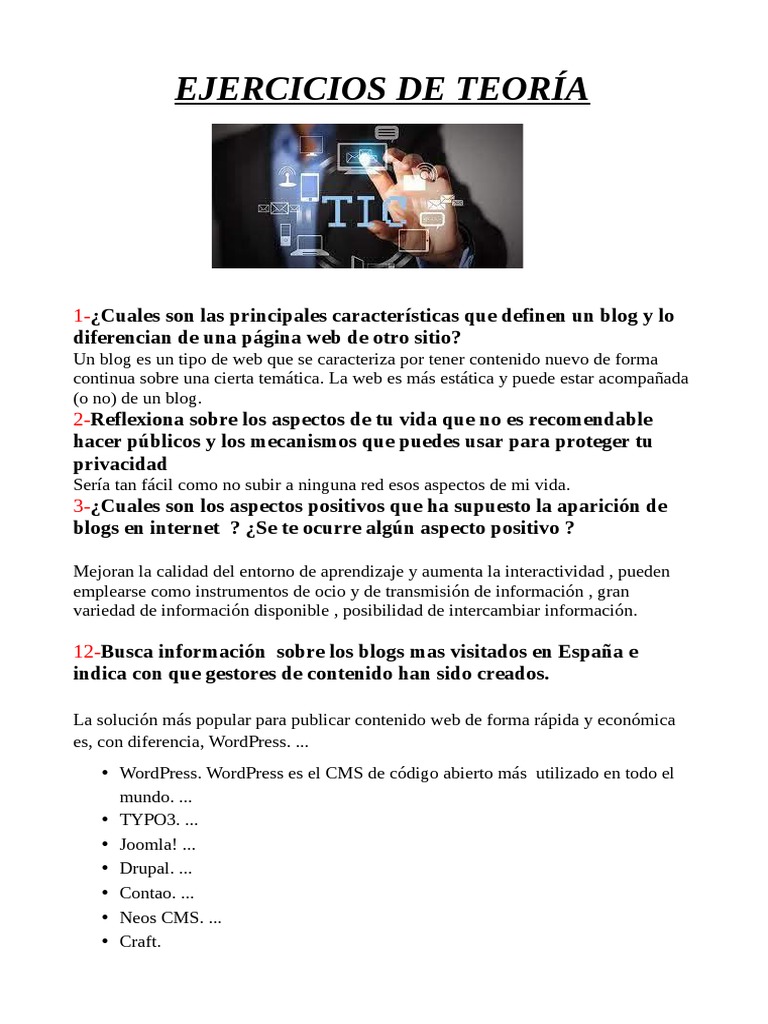 Trabajo Tic1 | PDF | Blog | Internet