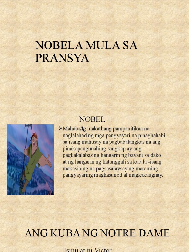 Nobela Mula Sa Pransya Papipem at Ryuuou - Ni | PDF