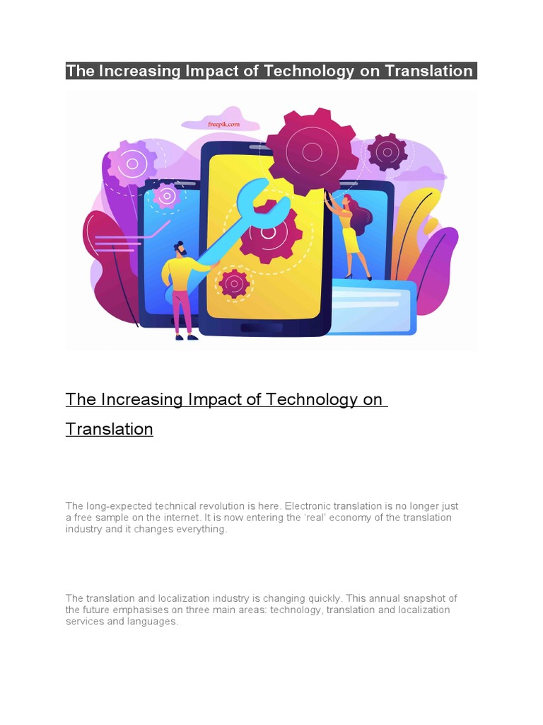 The Increasing Impact of Technology On Translation | PDF | Translations ...