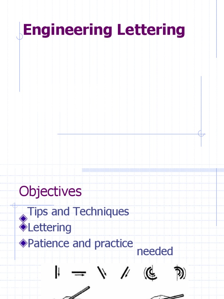 Engineering Drawing Engineering Lettering | PDF | Pencil | Drawing