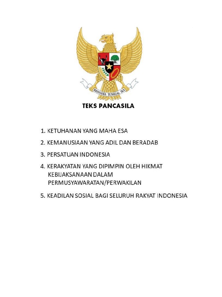 Teks Pancasila | PDF