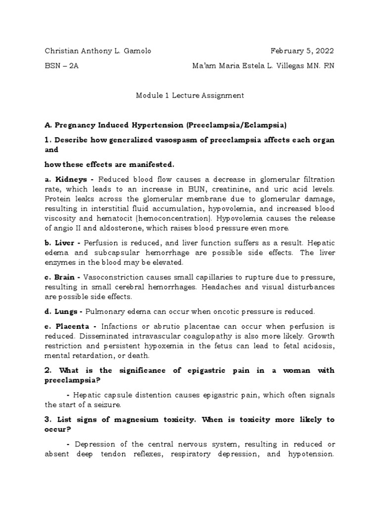 Christian Anthony L. Gamolo - Module 1 Lecture Assignment | PDF ...