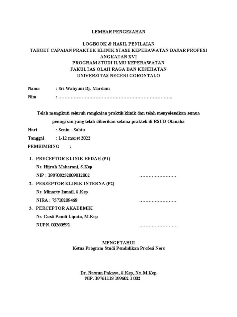 LEMBAR PENGESAHAN Kel 12 Salinan 2 | PDF | Sains & Matematika