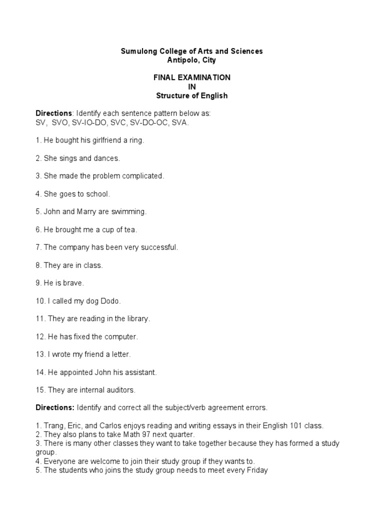 English 101 Final Exam Review | PDF