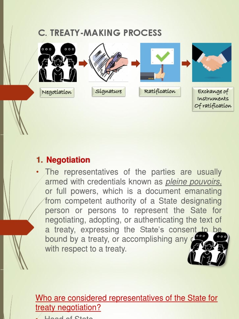 C. Treaty-Making Process: Negotiation Signature Ratification Exchange ...