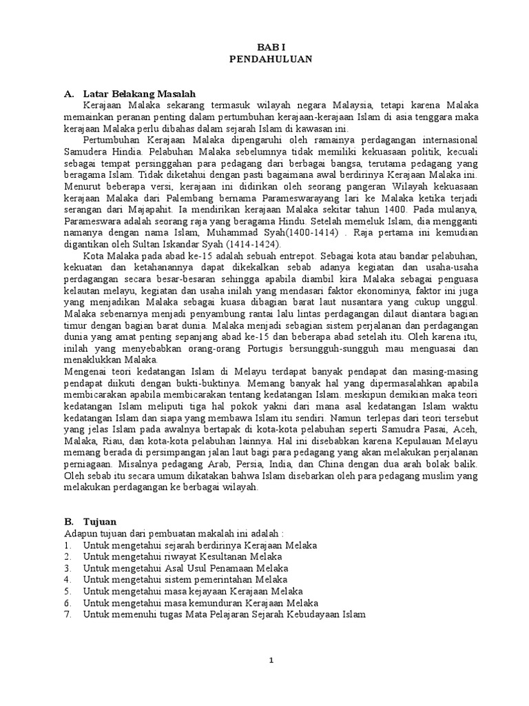 Makalah Kerajaan Malaka | PDF