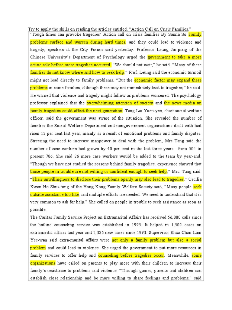 Reading Comprehension 1 | PDF | Violence | Psychological Concepts