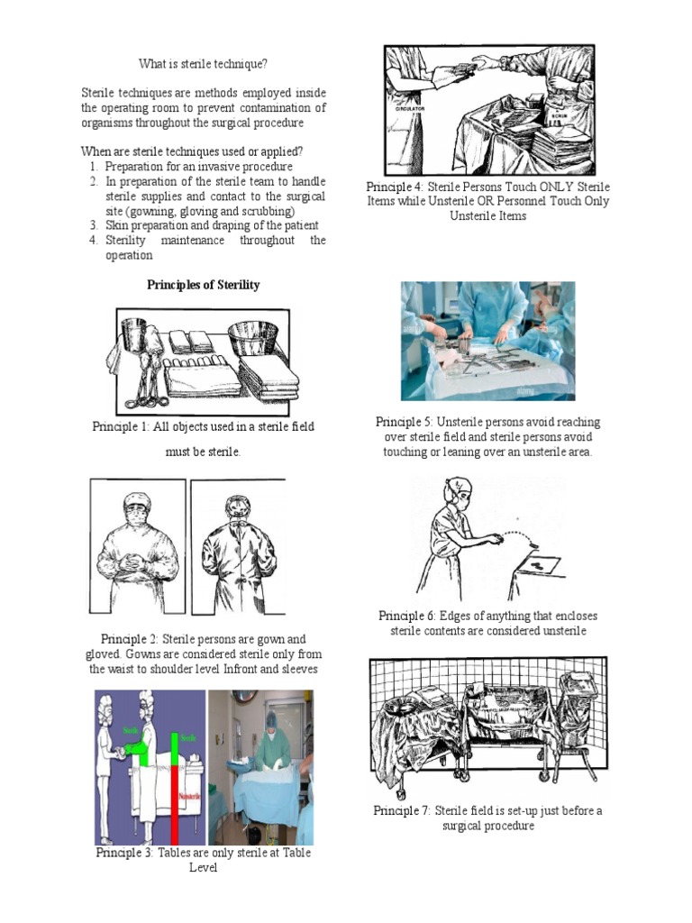 Sterile Technique Chart Guidelines In Practice: Sterile Technique