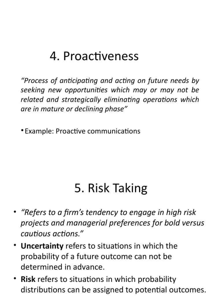 Proactiveness: - Example: Proactive Communications | PDF