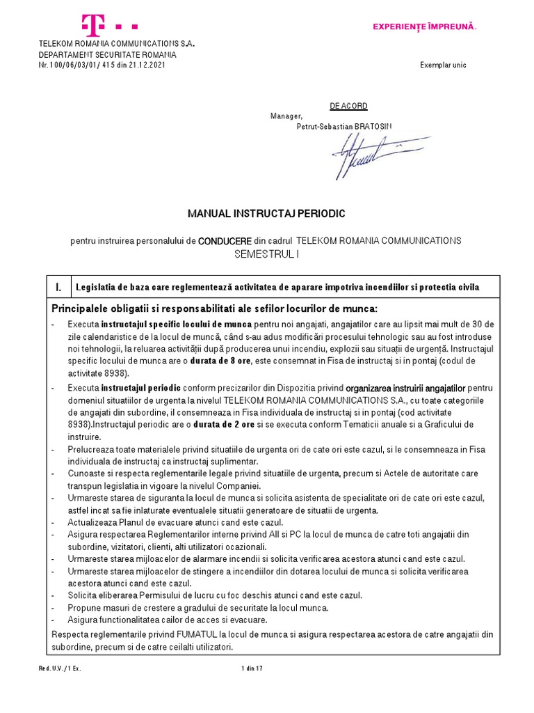Manual Instructaj Periodic-Conducere SEM I 2022 Functii Conducere | PDF