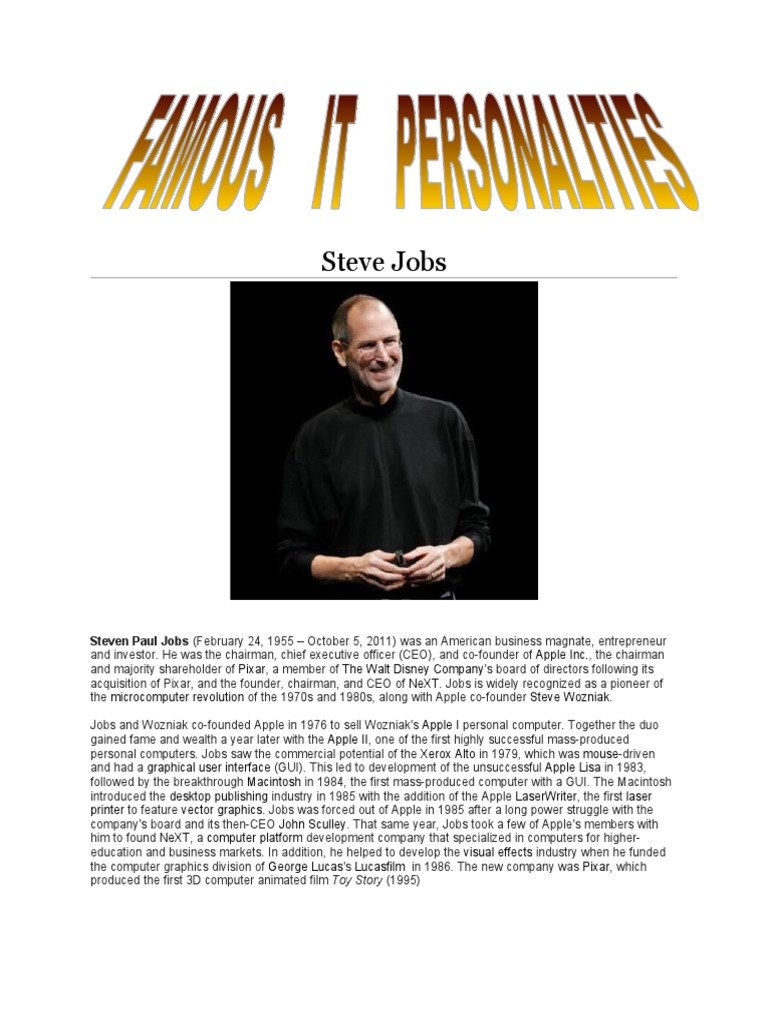 Top It Personalities | PDF | Computing | Computer Science