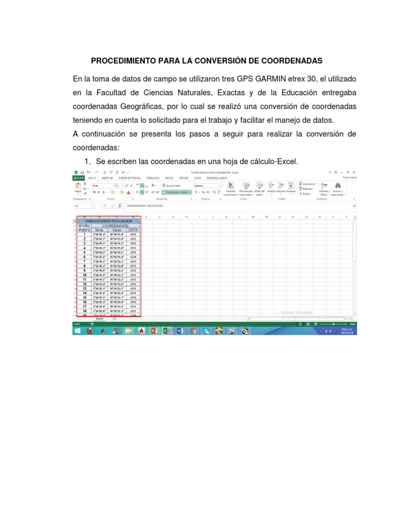 Conversion de Coordenadas-Software Topo3 | PDF