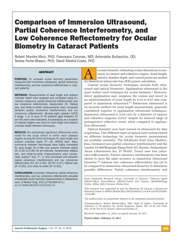 Biometry | PDF | Eye | Face