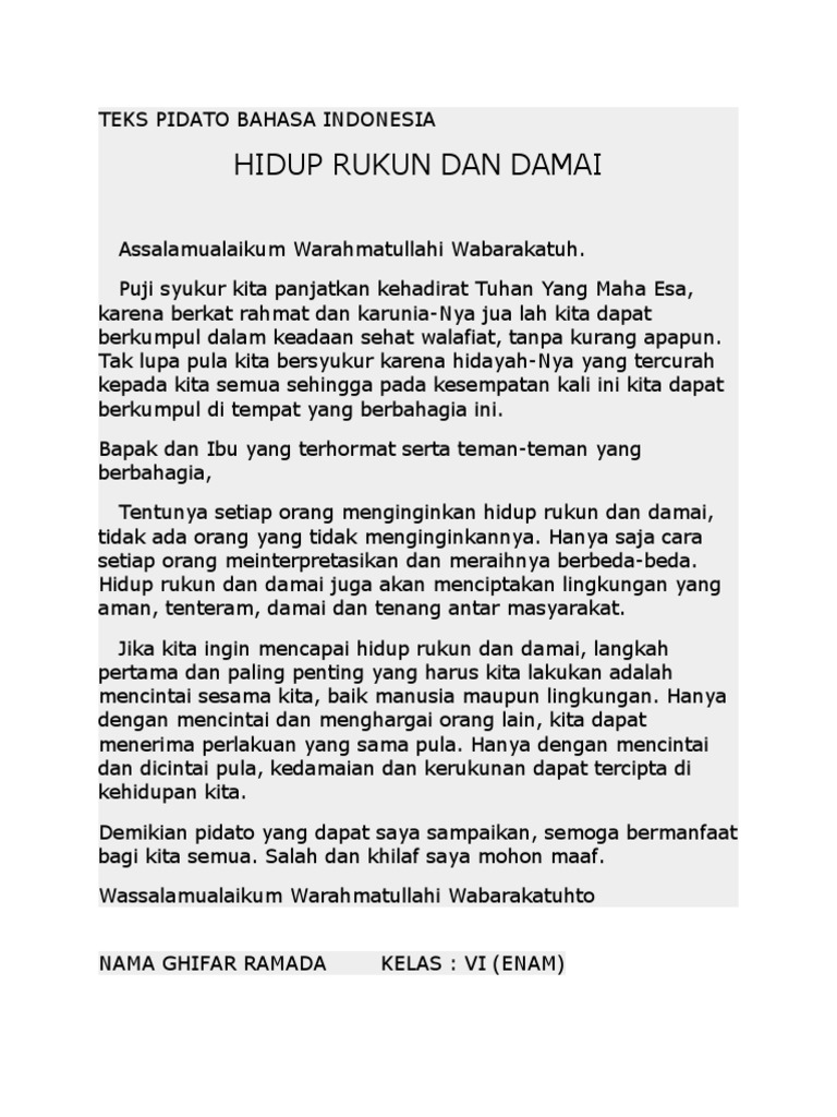 Hidup Rukun Dan Damai | PDF | Kesehatan Holistik | Agama & Spiritualitas