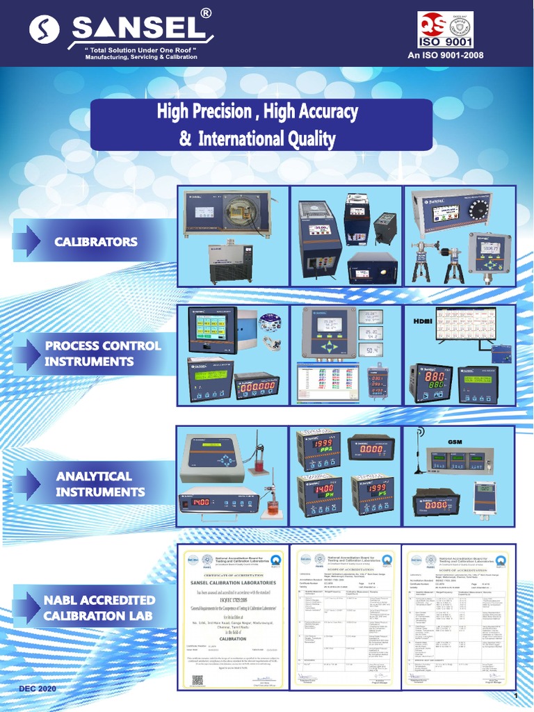 Pressure-Temperature Calibrator SANSEL | PDF | Thermocouple | Thermometer