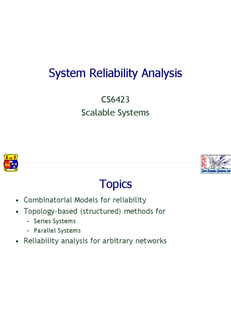 Reliability Analysis Of Complex Systems Pdf Reliability Engineering Combinatorics 