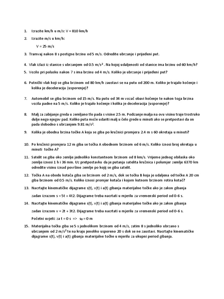 Vježbe Zadaci | PDF