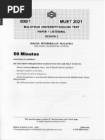 Collection of Muet 2020 Sample Writing Questions | PDF | Word