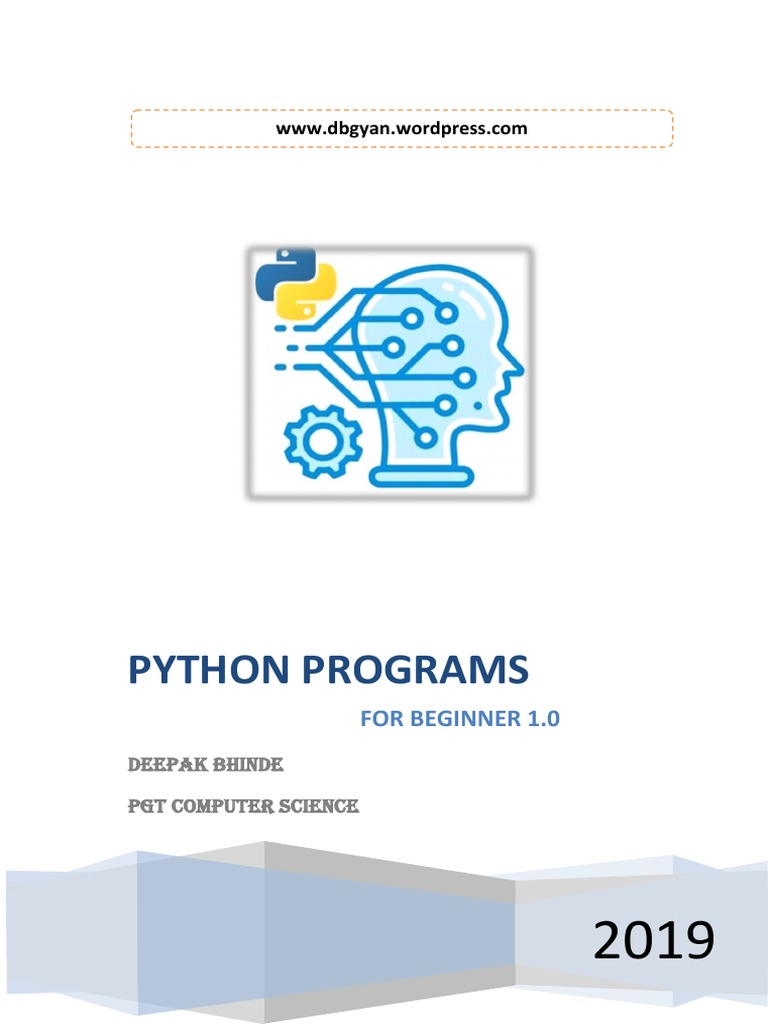 Python Programs: For Beginner 1.0 | Download Free PDF | Python ...