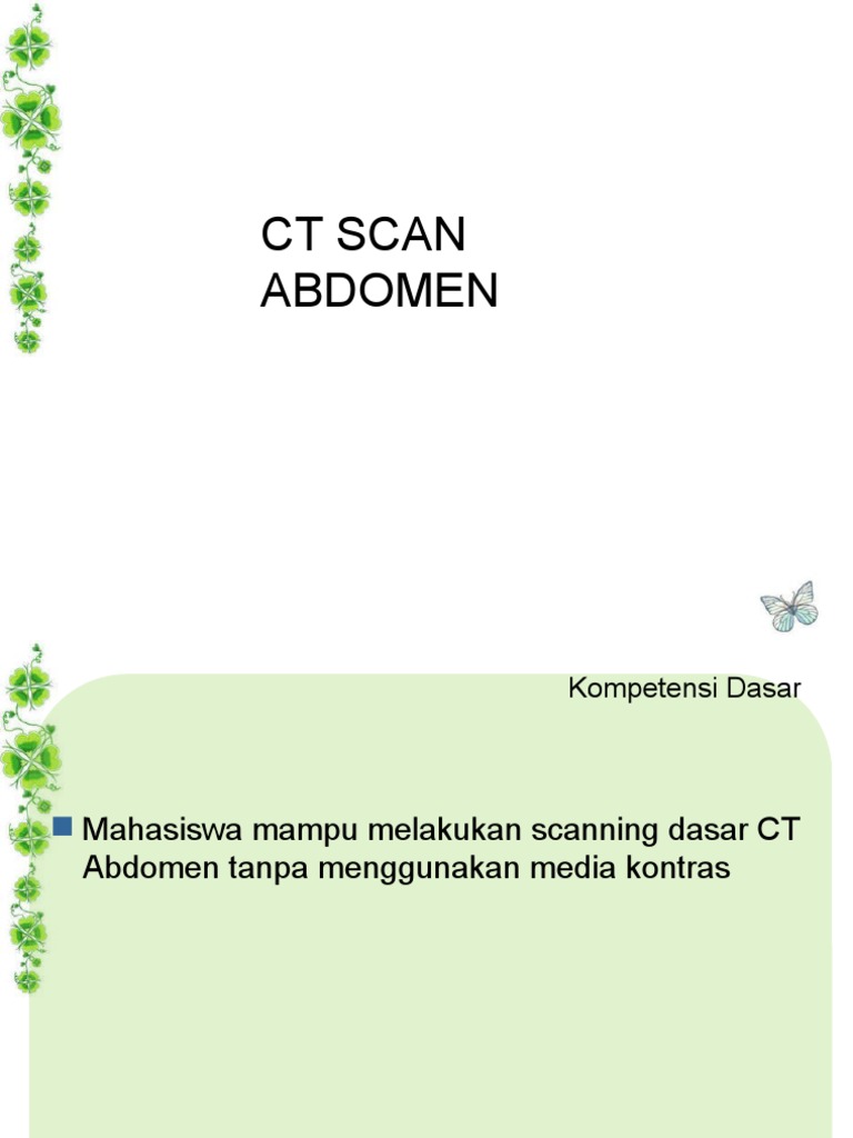 Prosedur dan Anatomi CT Scan Abdomen | PDF