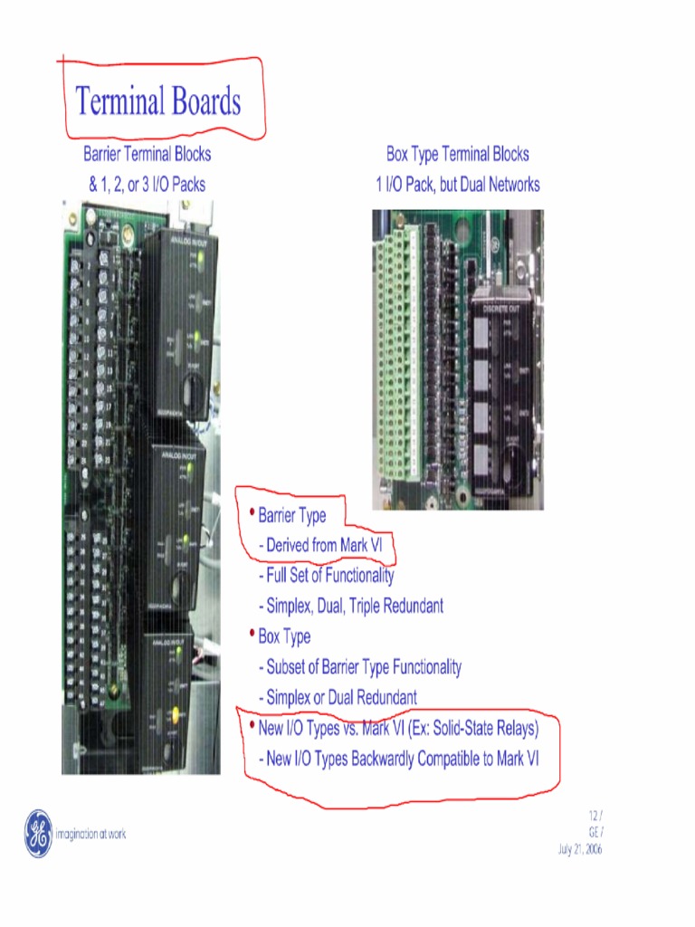 Mark Vie Comparison To Mark VI For Terminal Board | PDF
