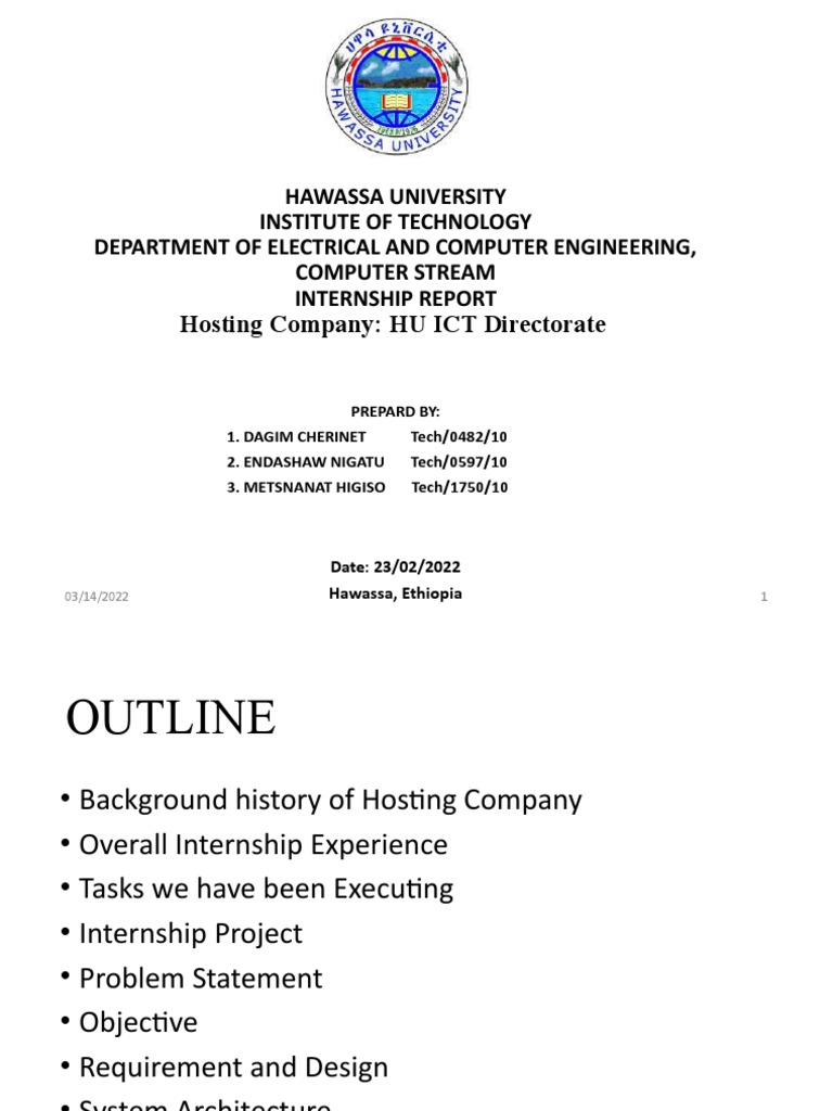 Hawassa University Institute of Technology Department of Electrical and ...